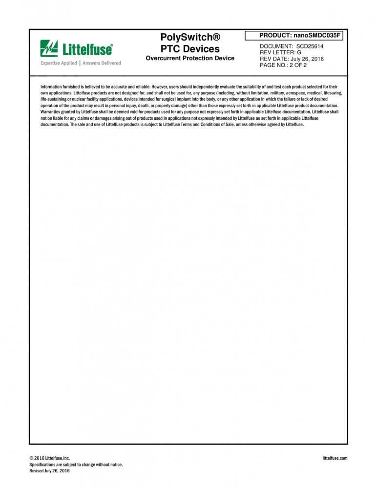 NANOSMDC035F-2 technical document page 2