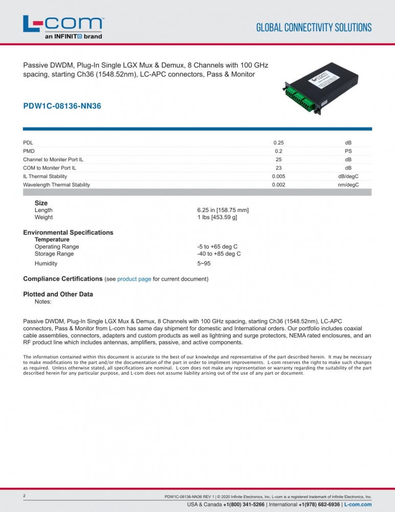 PDW1C-08136-NN36 product documentation page 2
