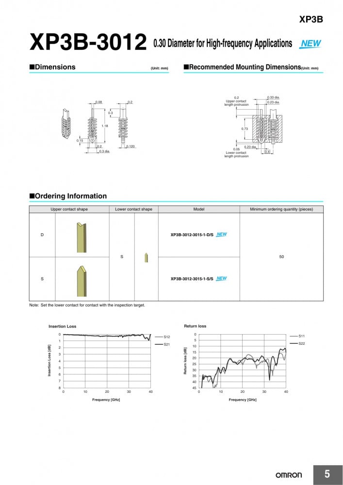 OMRON XP3B datasheet page 5