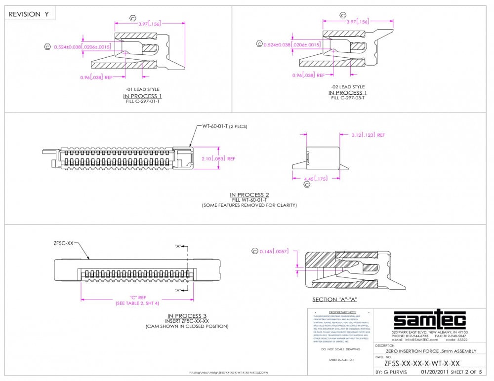 Samtec ZF5S drawing page 2