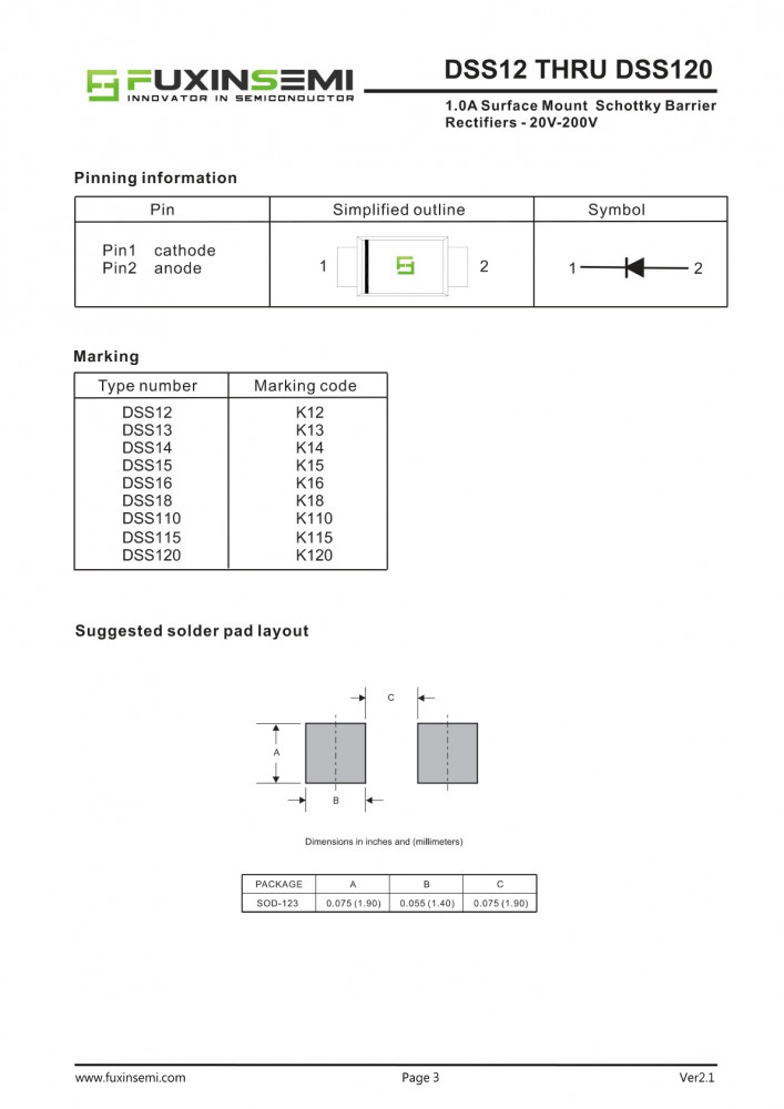 DSS110 datasheet page 3