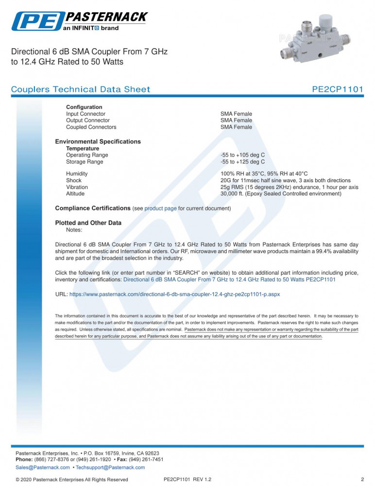 PE2CP1101 technical document page 2