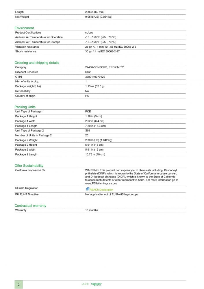 XS912RWPAM12 technical document page 2