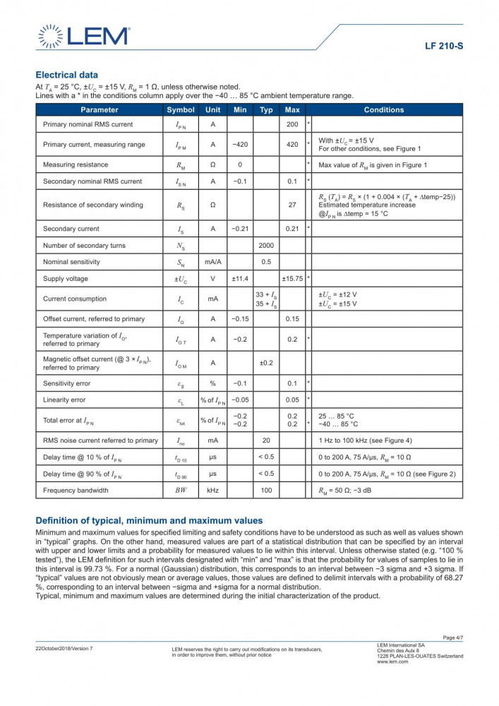 LF210-S datasheet page 4
