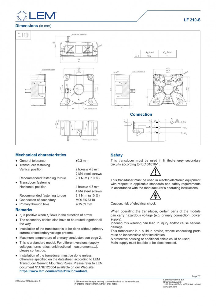 LF210-S datasheet page 7