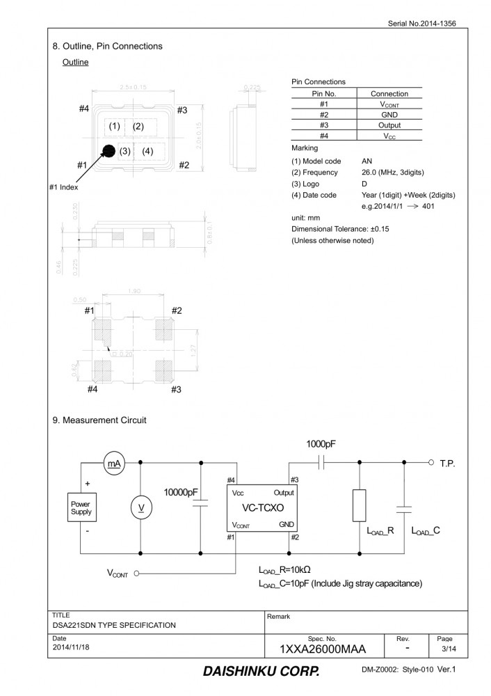 DSA221SDN specification page 4