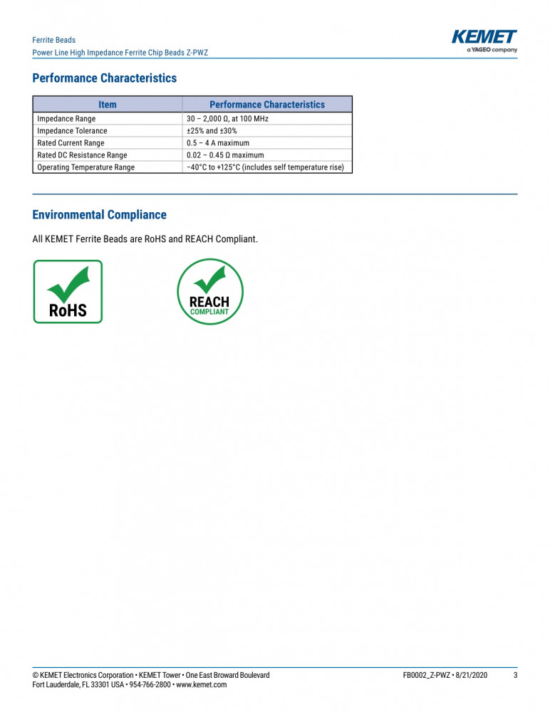 KEMET Z-PWZ datasheet page 3