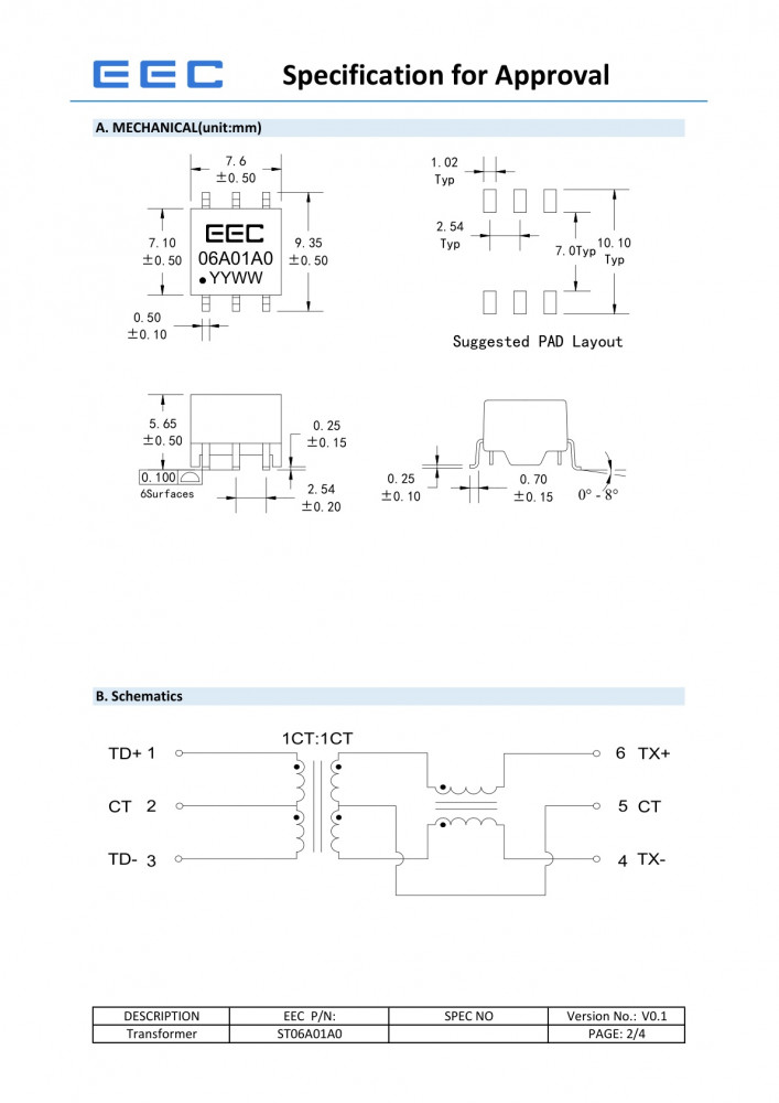 ST06A01A0 specification page 3