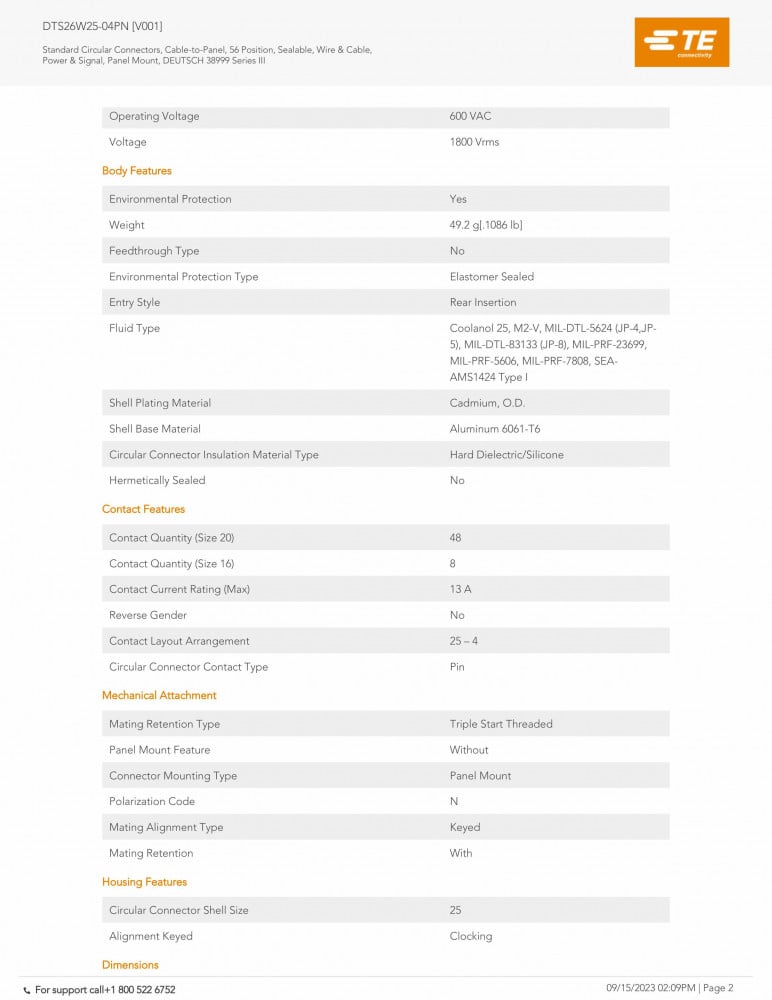 M39029/5-118 technical document page 2