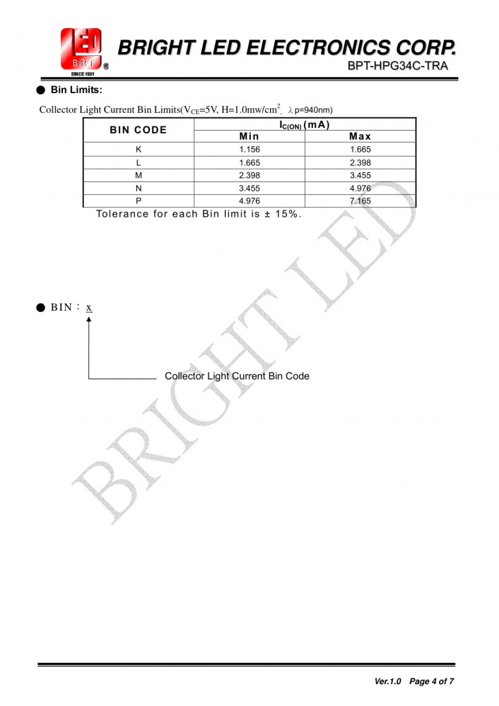 BPT-HPG34C-TRA datasheet page 4