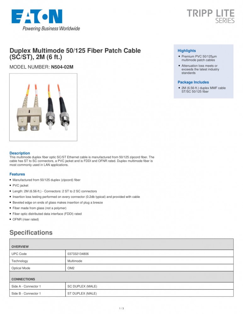 N504-02M technical document page 1