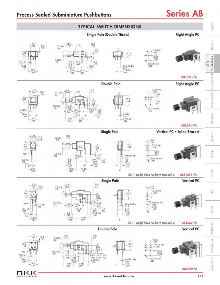 NKK AB Series datasheet page 6