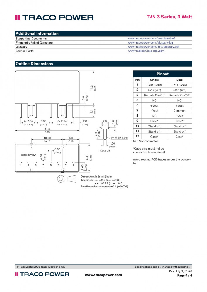 TVN 3 series datasheet preview, page 4