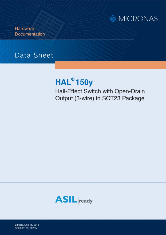 HAL 150y datasheet page 1