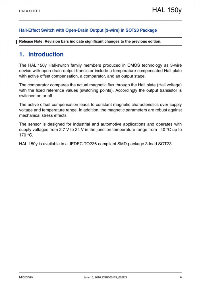 HAL 150y datasheet page 4