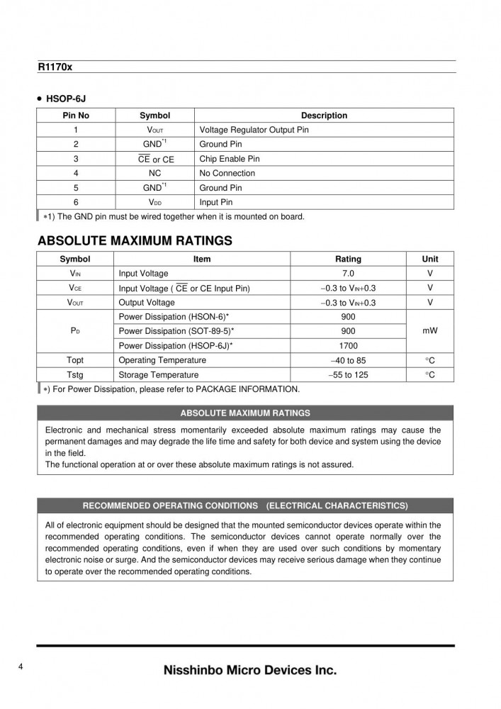 R1170 datasheet page 4