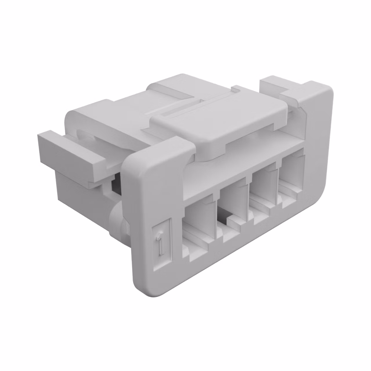 DuraClik ISL Wire-to-Board Receptacle Housing, Single Row, White, 4 Circuits for sale
