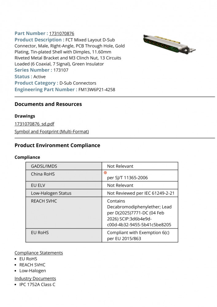 Product drawing page 1