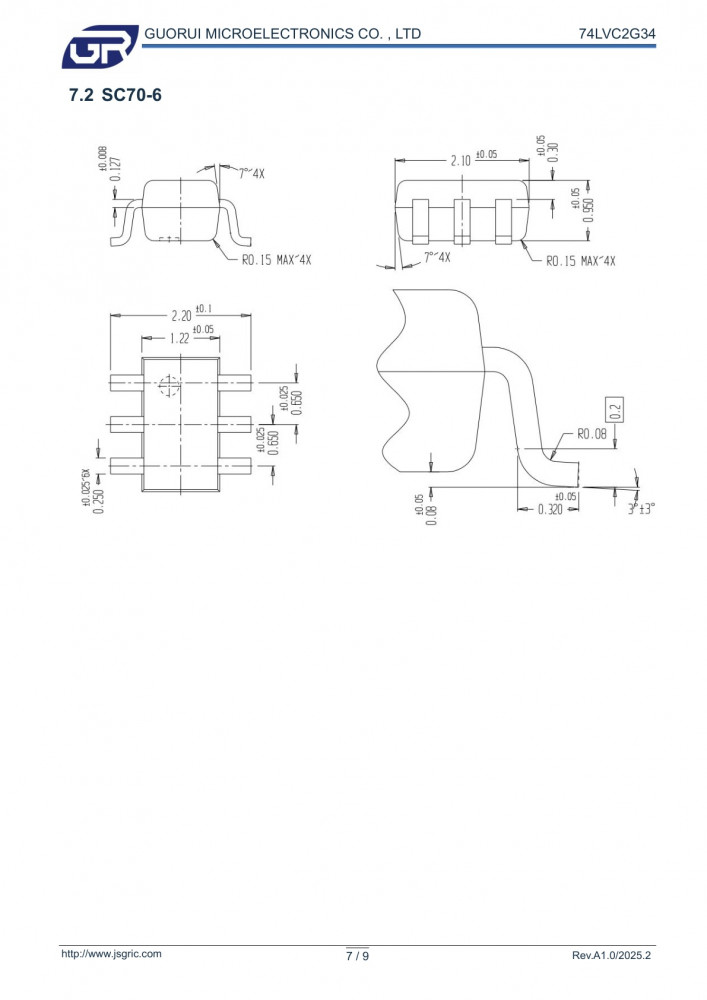 74LVC2G34 technical document page 7