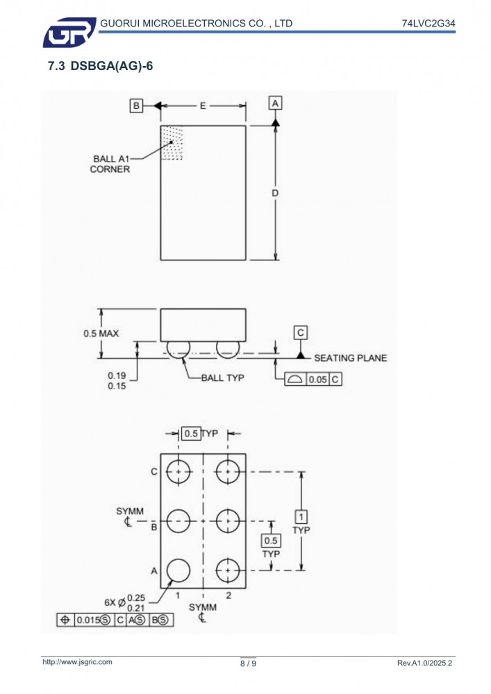 74LVC2G34 technical document page 8