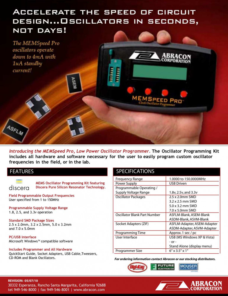 MEMSpeed Pro ASEM kit document page 1