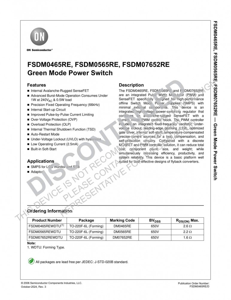 FSDM0565RE datasheet page 2