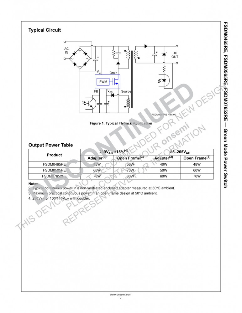 FSDM0565RE datasheet page 3