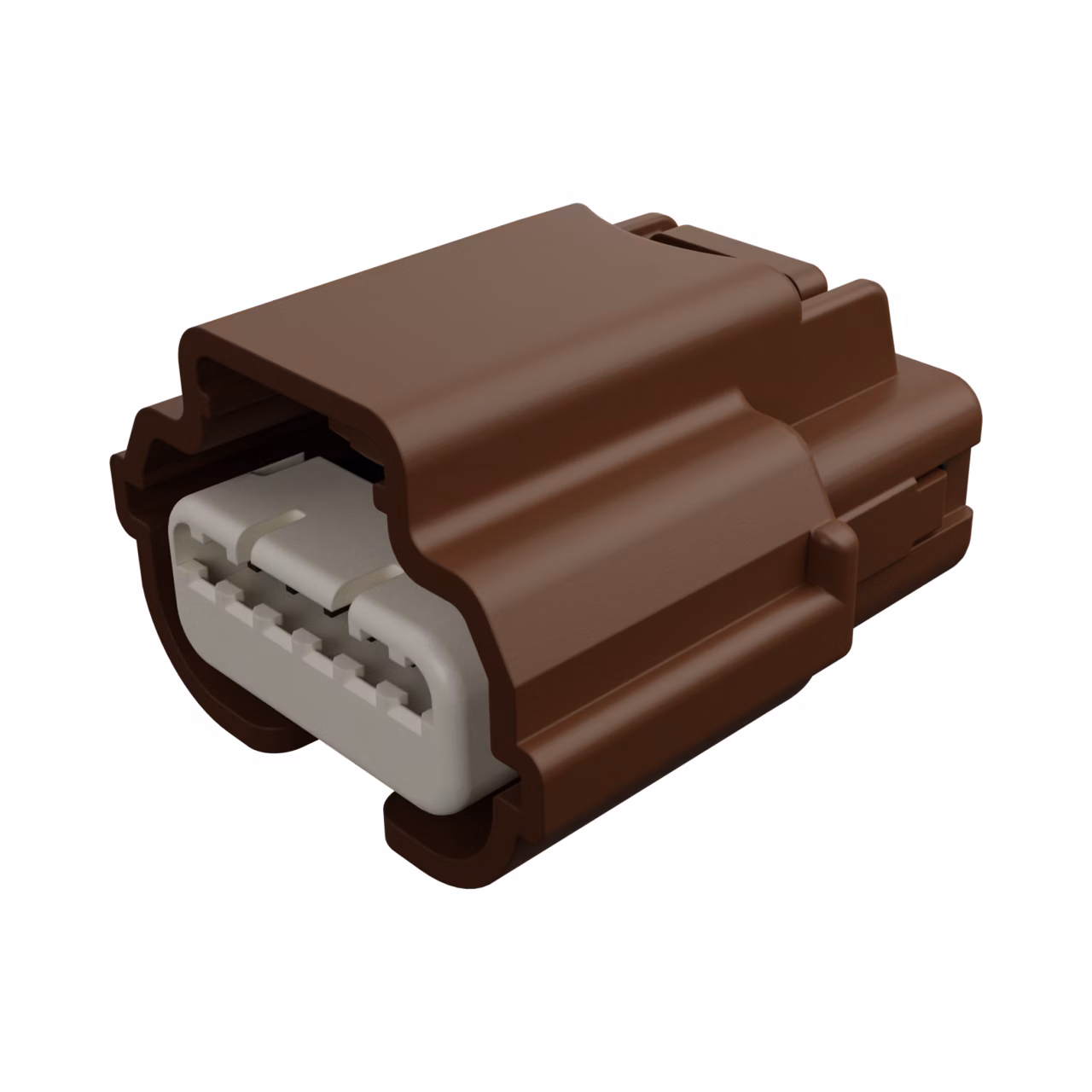 2.54mm MX64 Sealed Single Row Crimp Housing, MX64 Terminal, Brown, 6 Circuits, Key C, without CPA Lock for sale