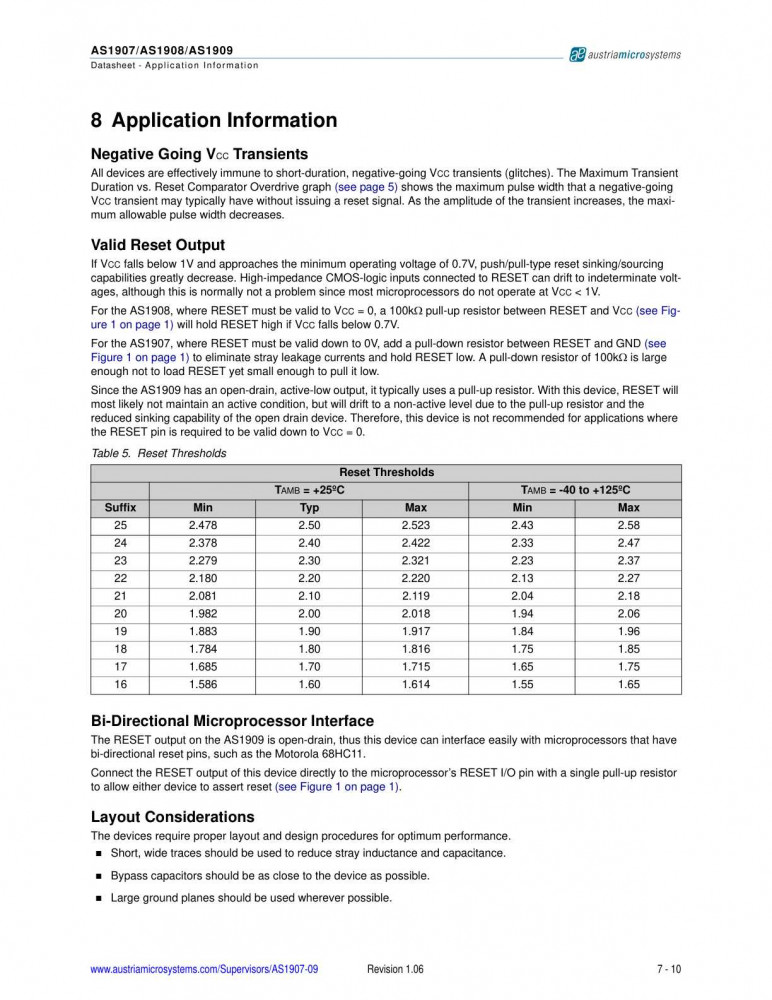 AS1909 datasheet page 7