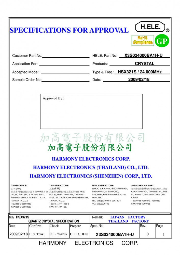 X3S024000BA1H-U specification page 1