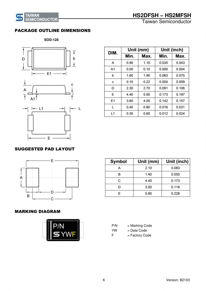 HS2DFSH datasheet page 6