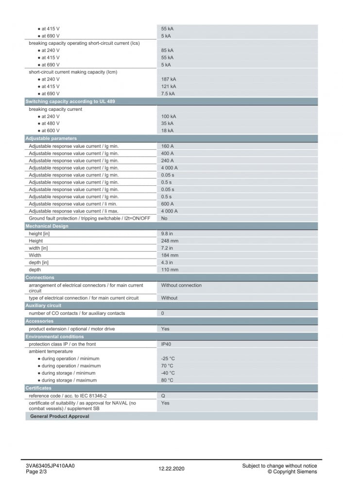 SIEMENS 3VA6340-5JP41-0AA0 document page 2