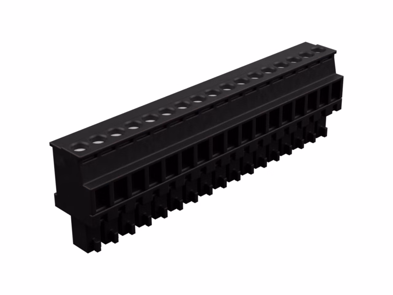 3.81mm Pitch Eurostyle Vertical Plug, Front Wire Entry, Gold (Au) Plated, Black, 17 Circuits for sale