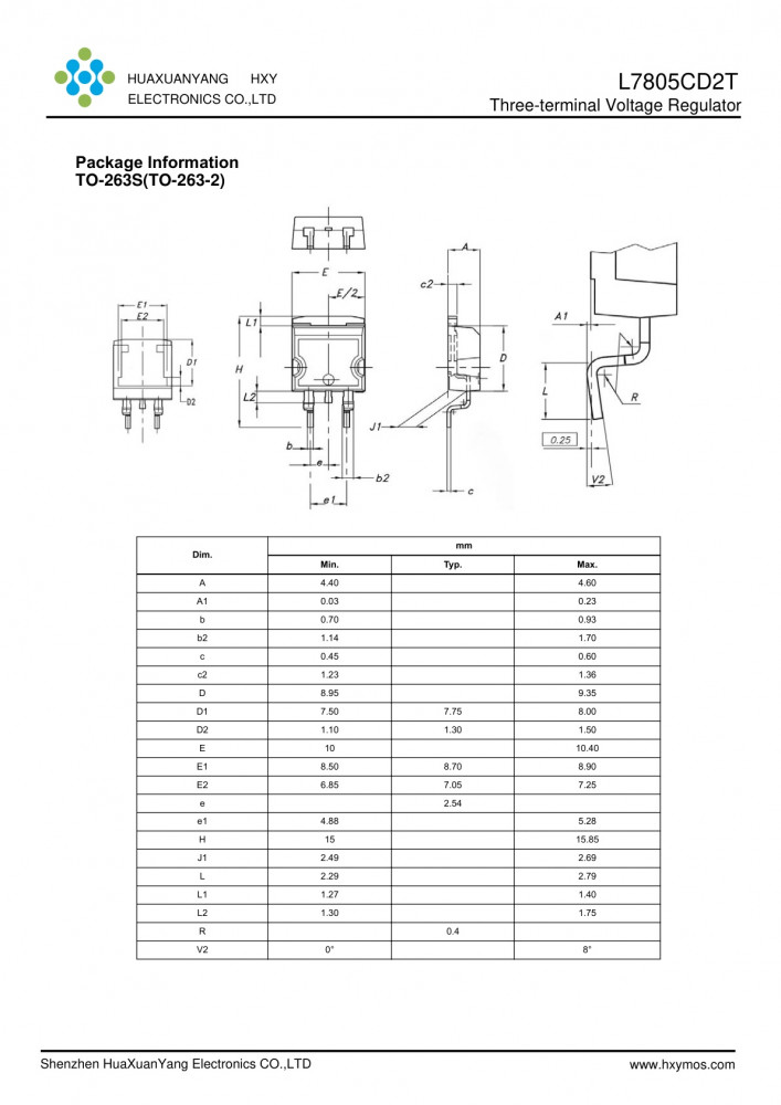 L7805CD2T-HXY datasheet page 3