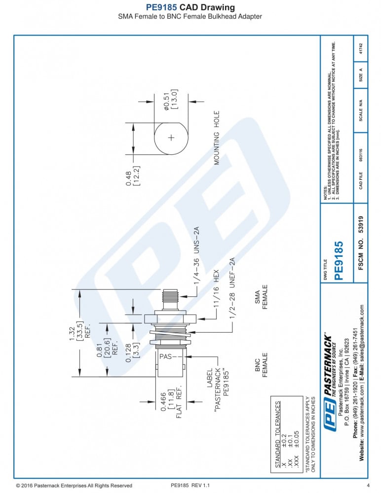 PE9185 technical document page 4