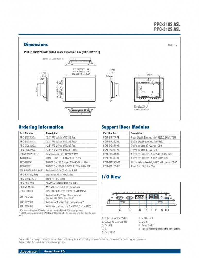 PPC-312S ASL product document page 3