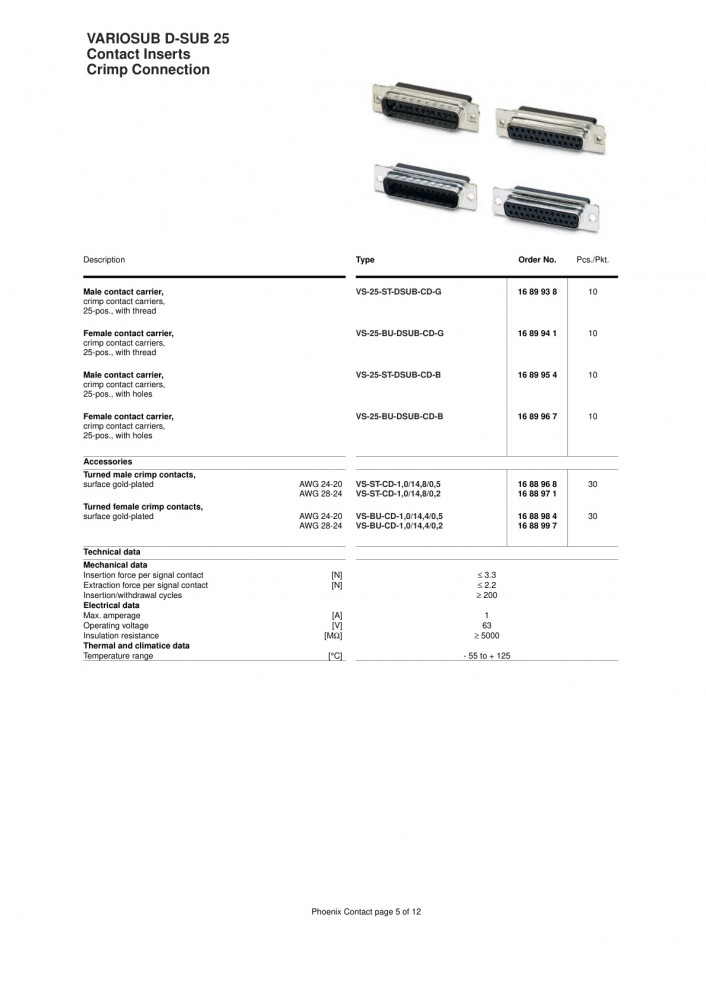 Phoenix Contact VARIOSUB document page 5