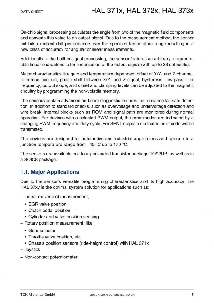 HAL 37xy datasheet preview, page 5
