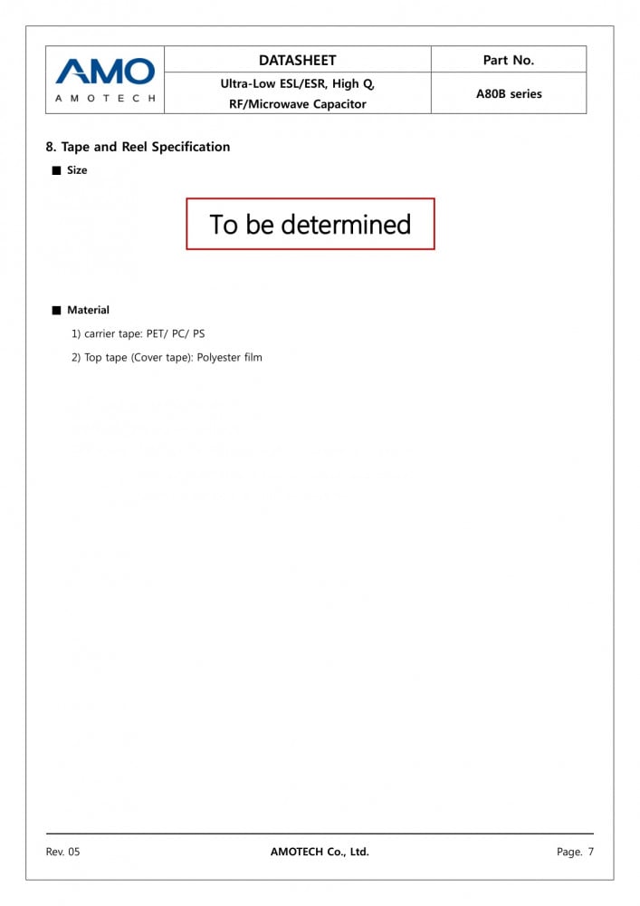 AMOTECH A80B datasheet page 7