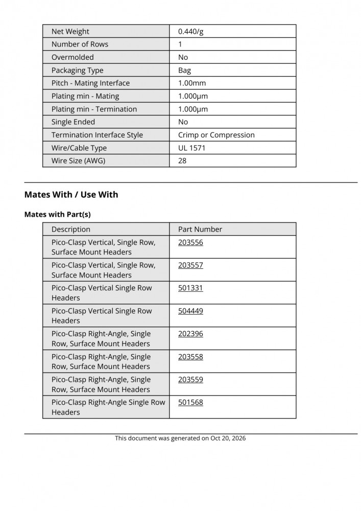MOLEX 151330202 technical drawing preview, page 3