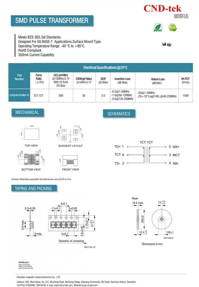LT4532B-201MQF T6 technical datasheet page