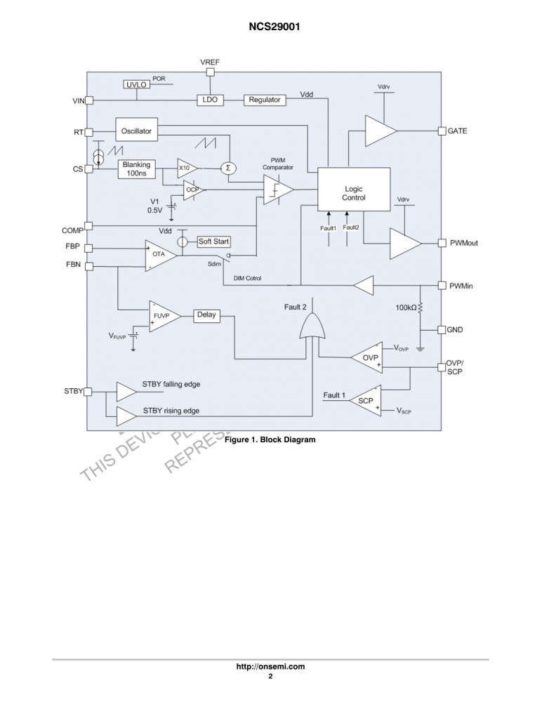 NCS29001 technical document, page 2