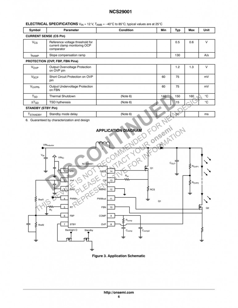 NCS29001 technical document, page 6
