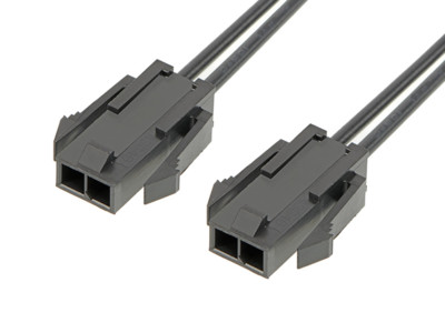 Micro-Fit 3.0 Male-to-Micro-Fit 3.0 Male Off-the-Shelf (OTS) Cable Assembly, Single Row, 150.00mm Length, Gold (Au) Plating, 3 Circuits, Black
