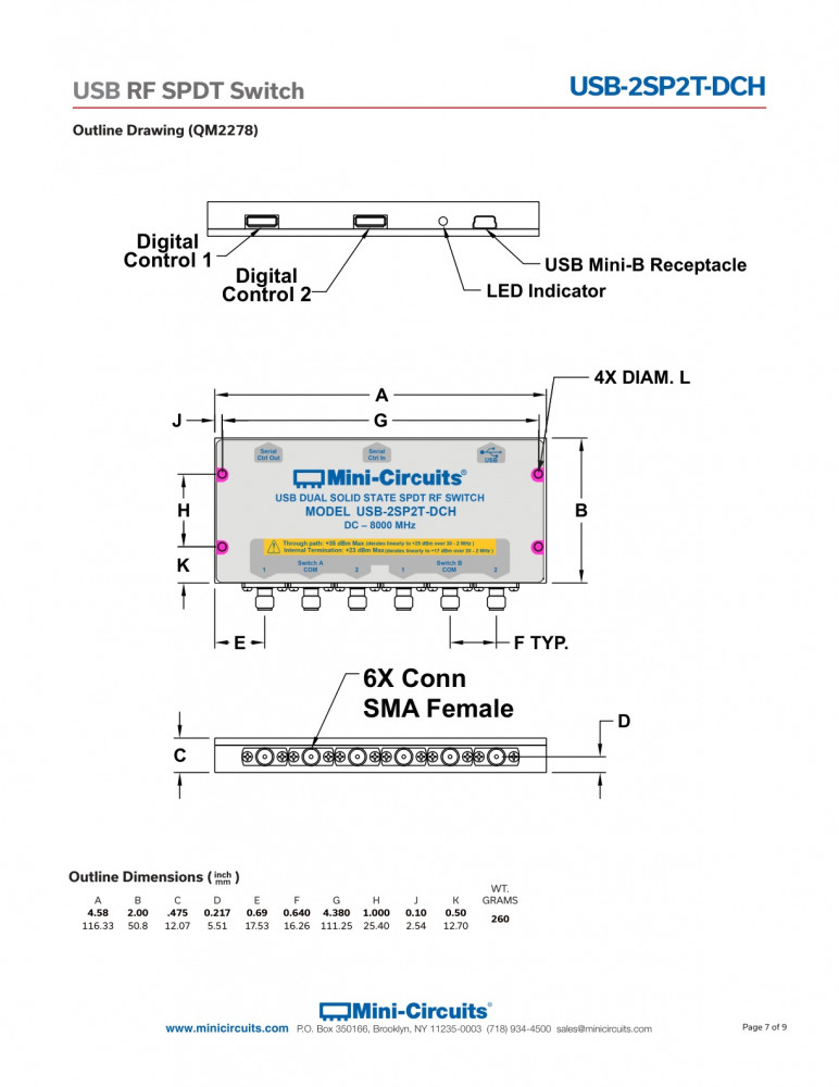 USB-2SP2T-DCH datasheet page 7