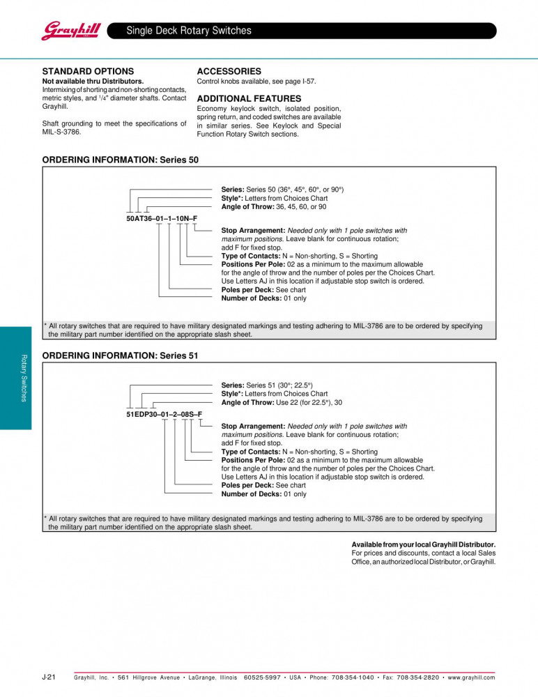 Grayhill Series 50 and 51 product documentation page 7