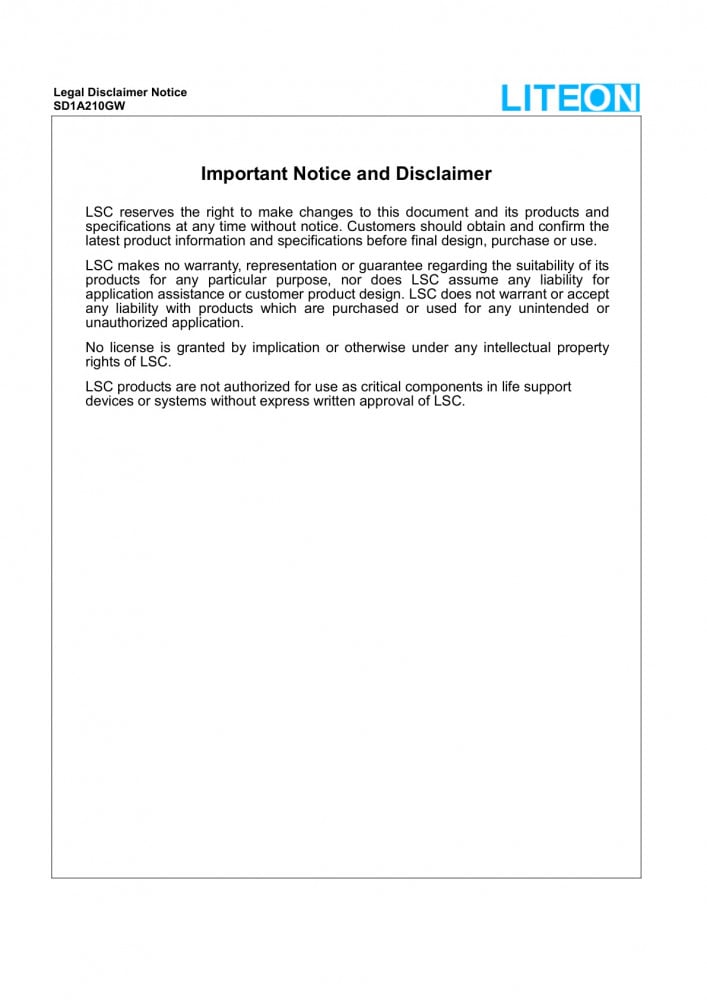 SD1A210GW datasheet page 4