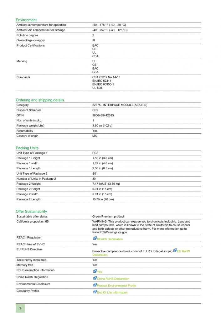 SSP1D425BDT technical document page 2