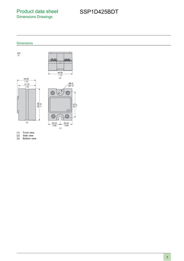 SSP1D425BDT technical document page 3