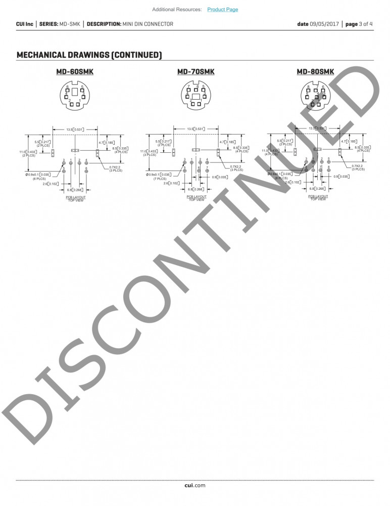 CUI MD-60SMK datasheet page 3